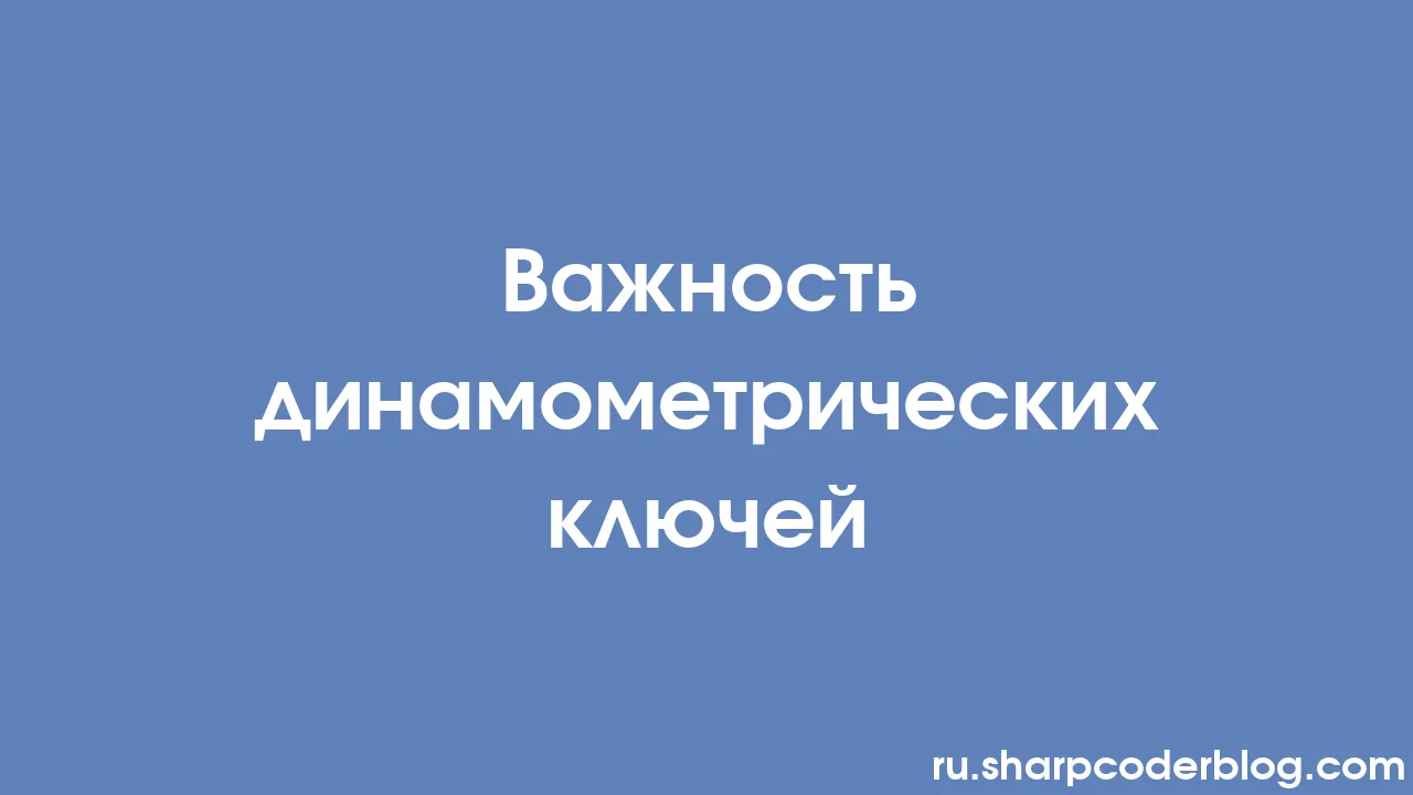 Важность динамометрических ключей Sharp Coder Blog