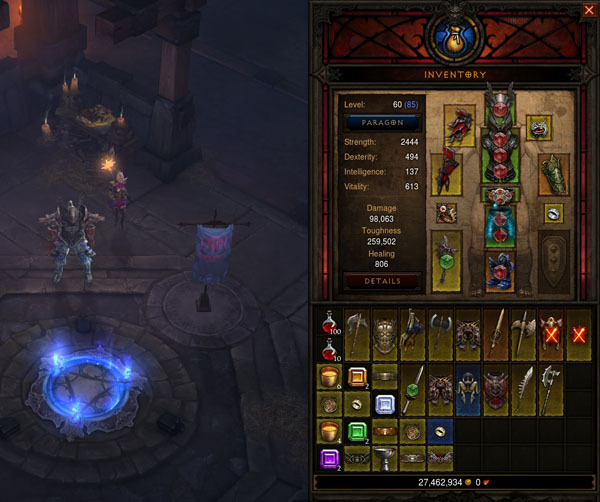 Система инвентаря Diablo 3